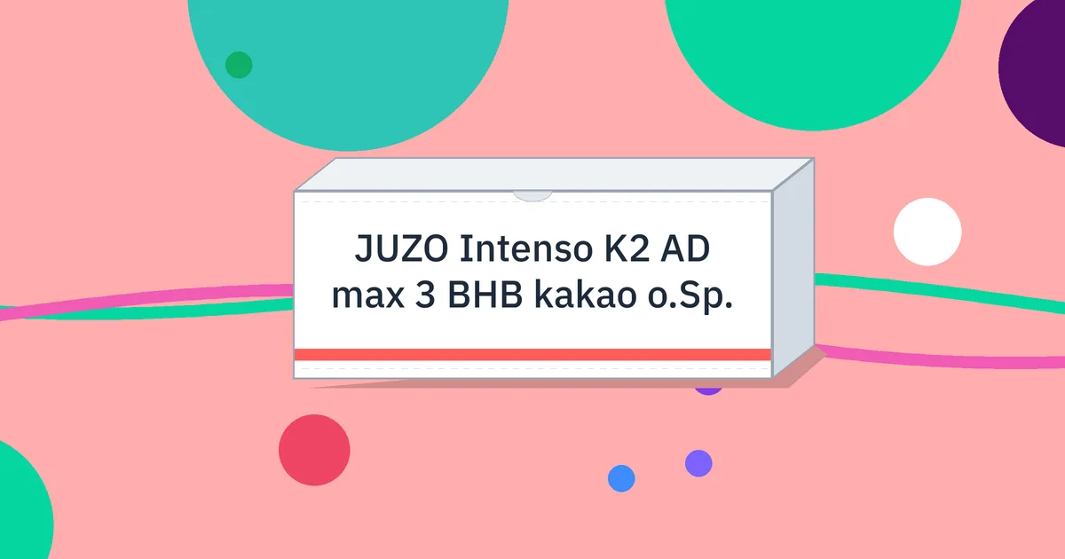 Symbolbild: Packung mit der Aufschrift JUZO Intenso K2 AD max 3 BHB kakao o.Sp. (PZN 18627082) – Verfügbarkeit und Bezug in Apotheken in Frankfurt am Main