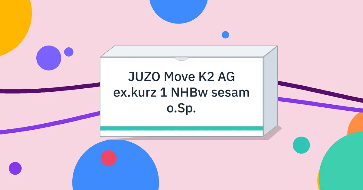 Symbolbild: Packung mit der Aufschrift JUZO Move K2 AG ex.kurz 1 NHBw sesam o.Sp. (PZN 18533027) – Verfügbarkeit und Bezug in Apotheken in Frankfurt am Main