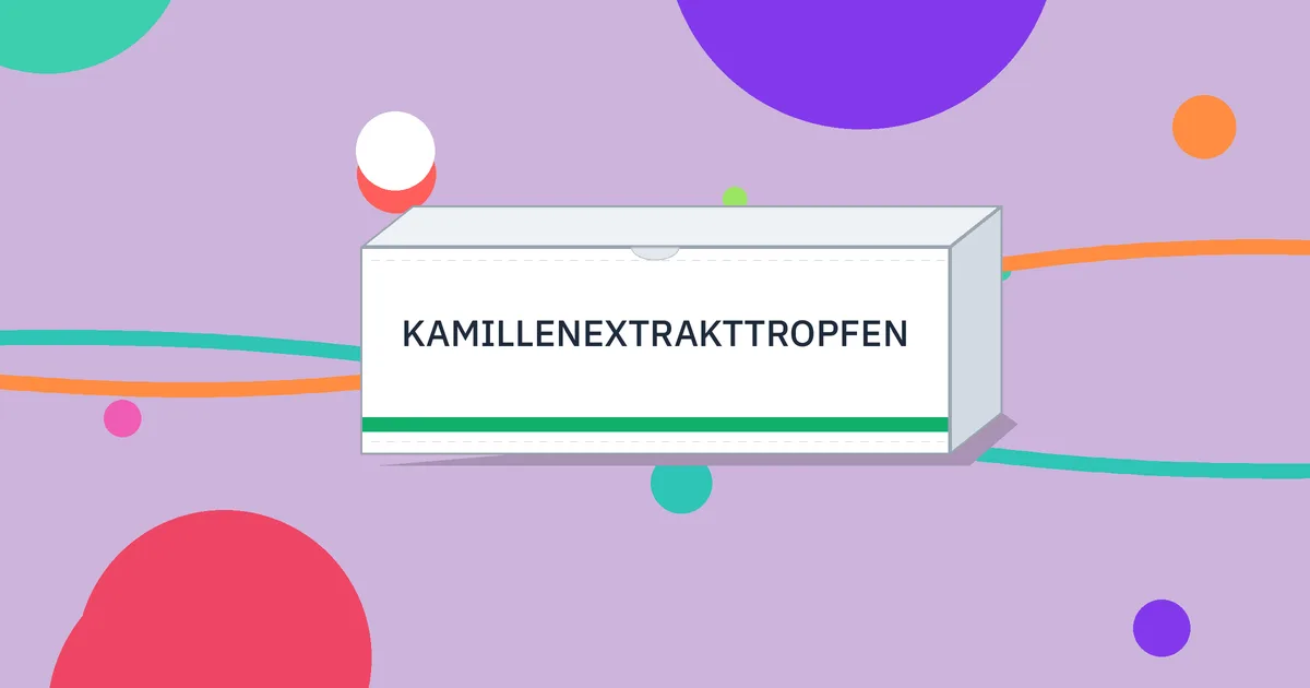 Symbolbild: Packung mit der Aufschrift KAMILLENEXTRAKTTROPFEN (PZN 13894714) – Verfügbarkeit und Bezug in Apotheken in Frankfurt am Main