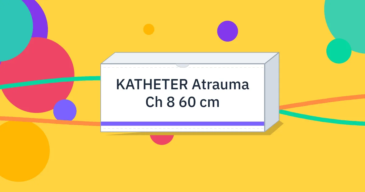 Symbolbild: Packung mit der Aufschrift KATHETER Atrauma Ch 8 60 cm (PZN 00530353) – Verfügbarkeit und Bezug in Apotheken in Frankfurt am Main