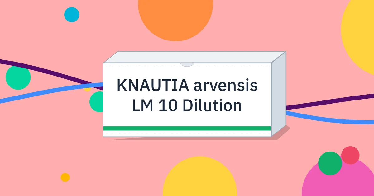 Symbolbild: Packung mit der Aufschrift KNAUTIA arvensis LM 10 Dilution (PZN 13518945) – Verfügbarkeit und Bezug in Apotheken in Frankfurt am Main