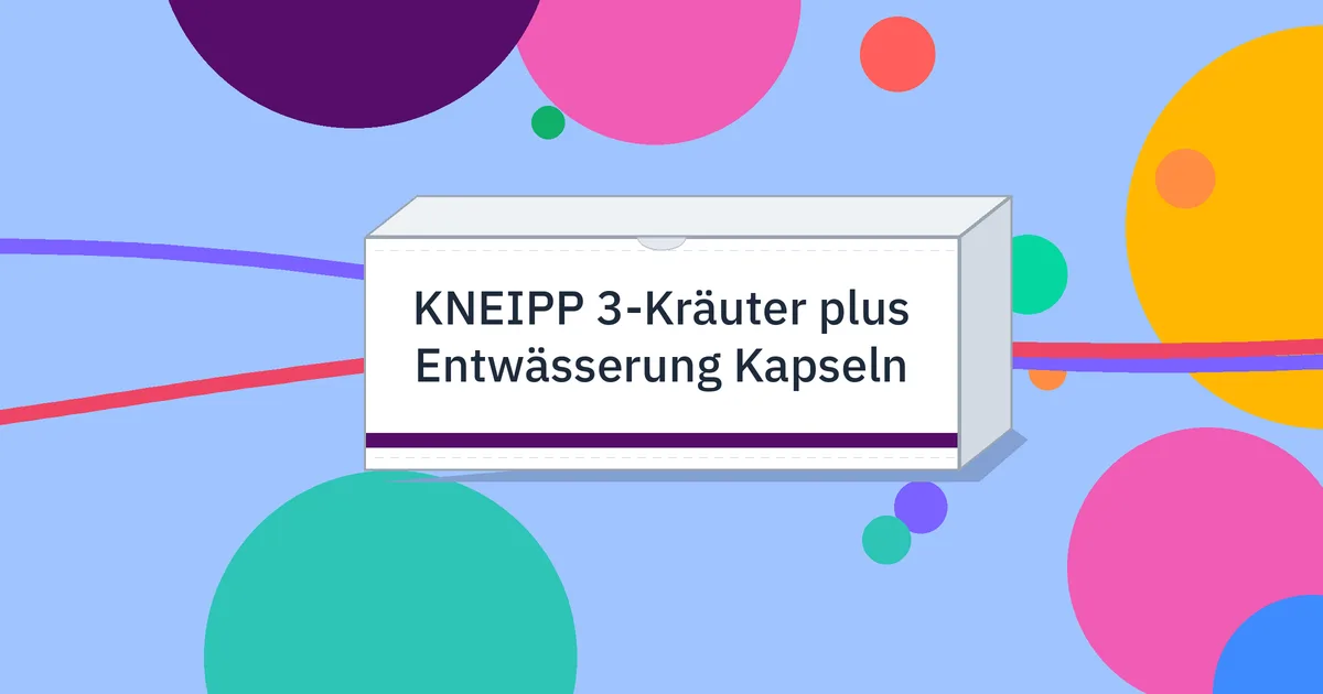 Symbolbild: Packung mit der Aufschrift KNEIPP 3-Kräuter plus Entwässerung Kapseln (PZN 18139448) – Verfügbarkeit und Bezug in Apotheken in Frankfurt am Main