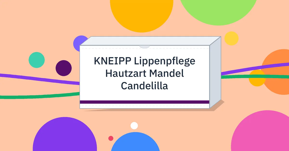 Symbolbild: Packung mit der Aufschrift KNEIPP Lippenpflege Hautzart Mandel Candelilla (PZN 14184908) – Verfügbarkeit und Bezug in Apotheken in Frankfurt am Main