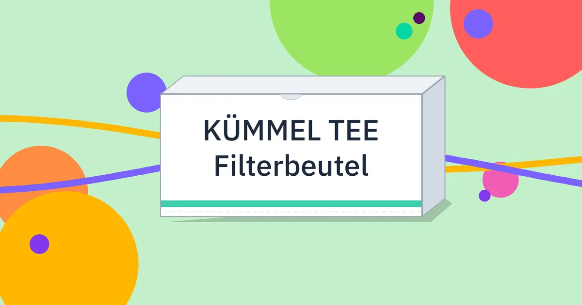 Symbolbild: Packung mit der Aufschrift KÜMMEL TEE Filterbeutel (PZN 01245040) – Verfügbarkeit und Bezug in Apotheken in Frankfurt am Main