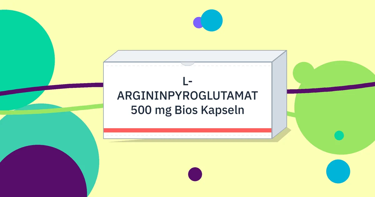 Symbolbild: Packung mit der Aufschrift L-ARGININPYROGLUTAMAT 500 mg Bios Kapseln (PZN 05974066) – Verfügbarkeit und Bezug in Apotheken in Frankfurt am Main