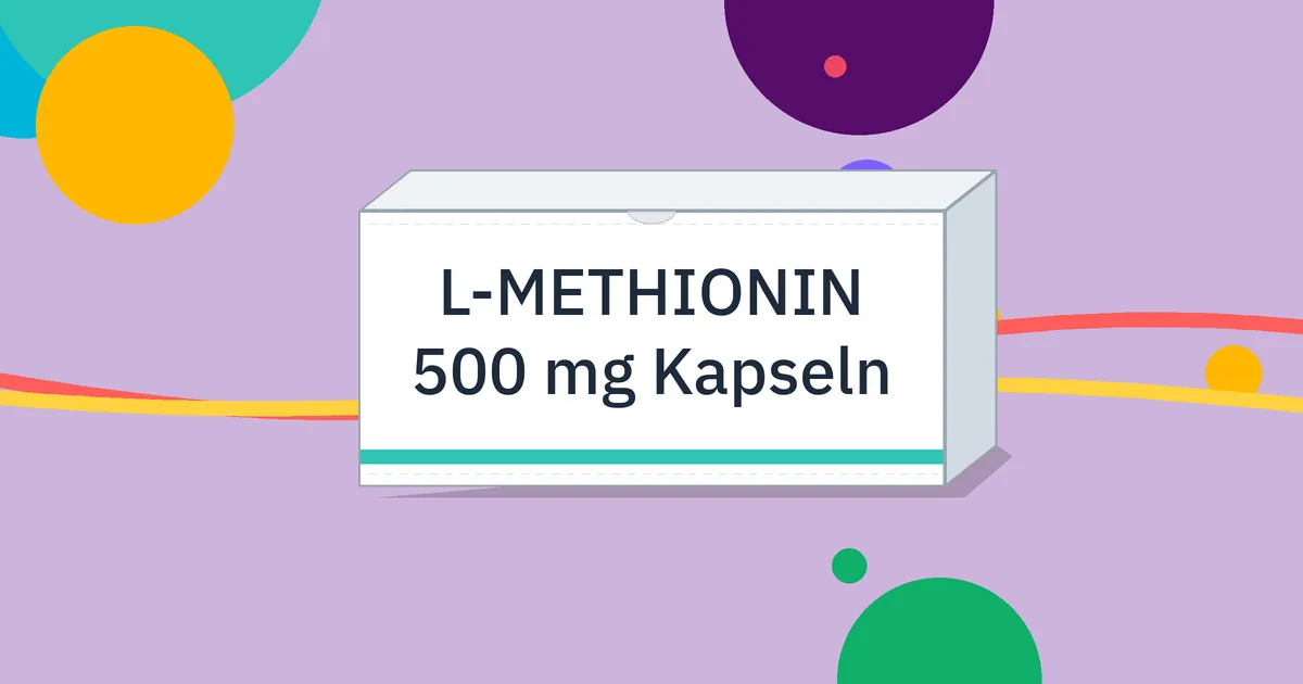 Symbolbild: Packung mit der Aufschrift L-METHIONIN 500 mg Kapseln (PZN 01290626) – Verfügbarkeit und Bezug in Apotheken in Frankfurt am Main