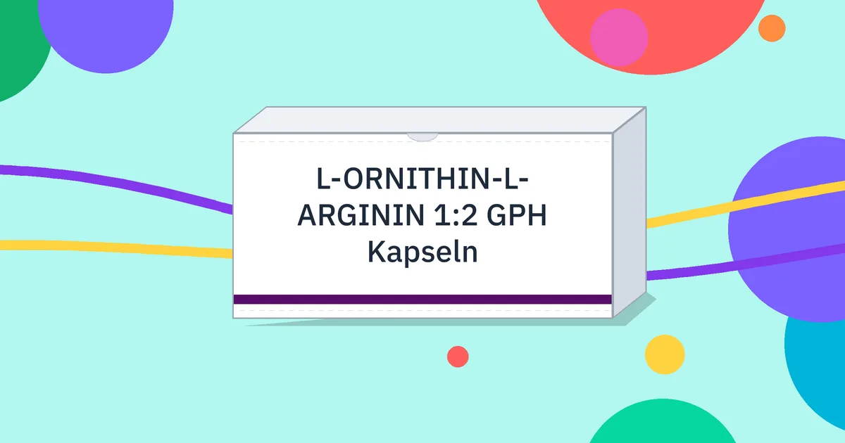Symbolbild: Packung mit der Aufschrift L-ORNITHIN-L-ARGININ 1:2 GPH Kapseln (PZN 04131762) – Verfügbarkeit und Bezug in Apotheken in Frankfurt am Main