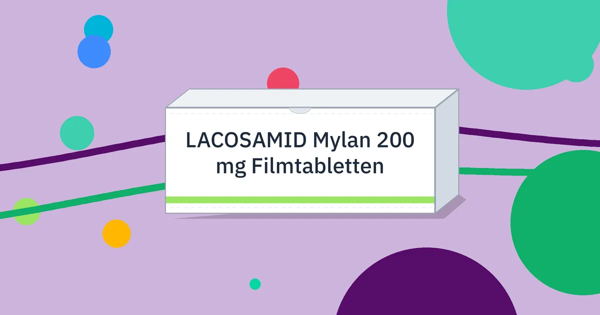Symbolbild: Packung mit der Aufschrift LACOSAMID Mylan 200 mg Filmtabletten (PZN 17592140) – Verfügbarkeit und Bezug in Apotheken in Frankfurt am Main