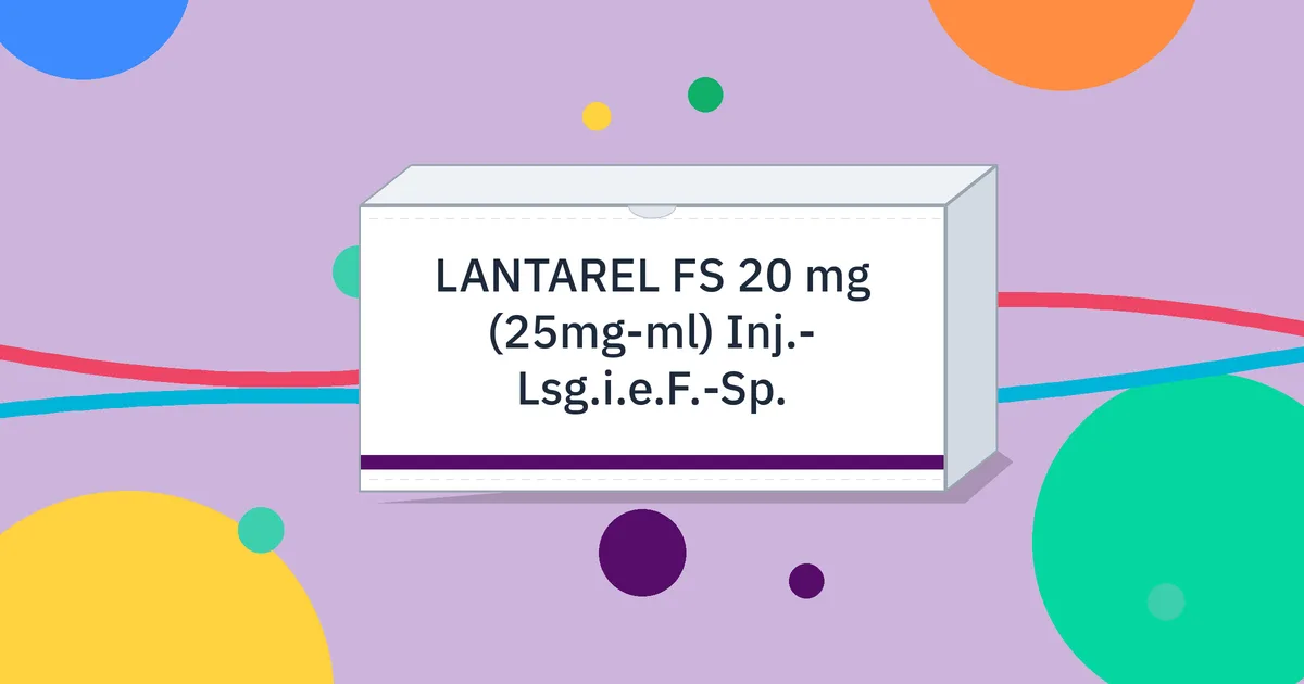 Symbolbild: Packung mit der Aufschrift LANTAREL FS 20 mg (25mg-ml) Inj.-Lsg.i.e.F.-Sp. (PZN 09221470) – Verfügbarkeit und Bezug in Apotheken in Frankfurt am Main
