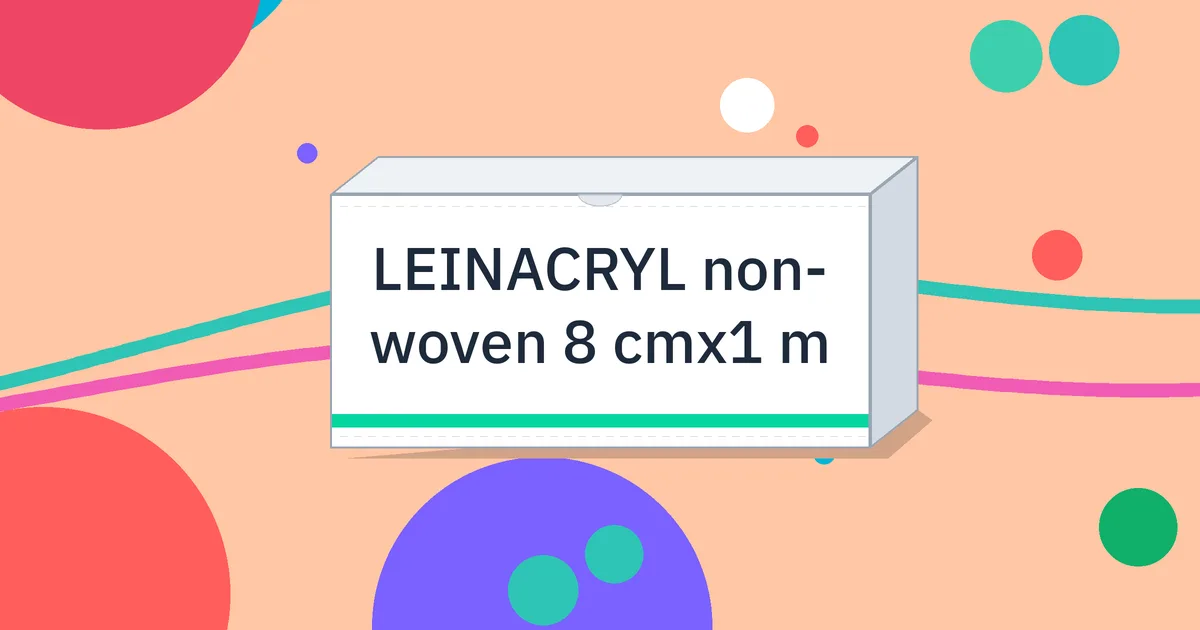 Symbolbild: Packung mit der Aufschrift LEINACRYL non-woven 8 cmx1 m (PZN 00971689) – Verfügbarkeit und Bezug in Apotheken in Frankfurt am Main
