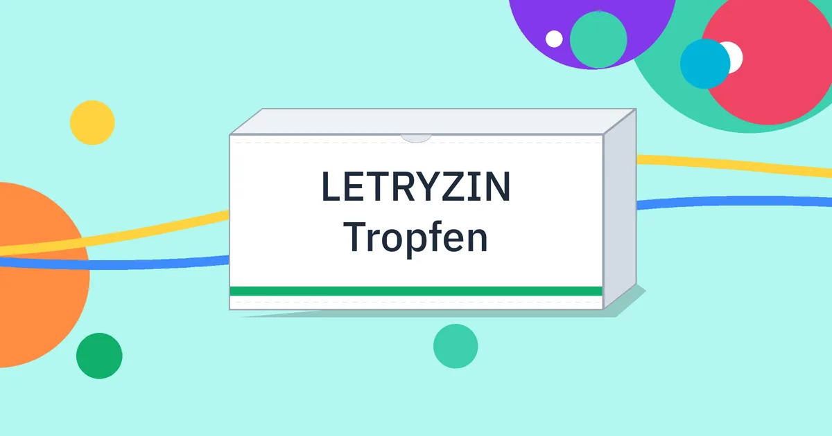 Symbolbild: Packung mit der Aufschrift LETRYZIN Tropfen (PZN 10629992) – Verfügbarkeit und Bezug in Apotheken in Frankfurt am Main