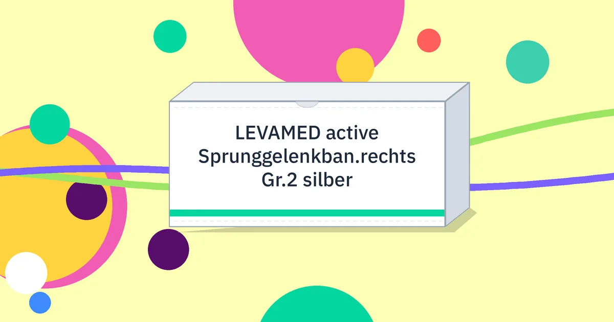 Symbolbild: Packung mit der Aufschrift LEVAMED active Sprunggelenkban.rechts Gr.2 silber (PZN 19170791) – Verfügbarkeit und Bezug in Apotheken in Frankfurt am Main