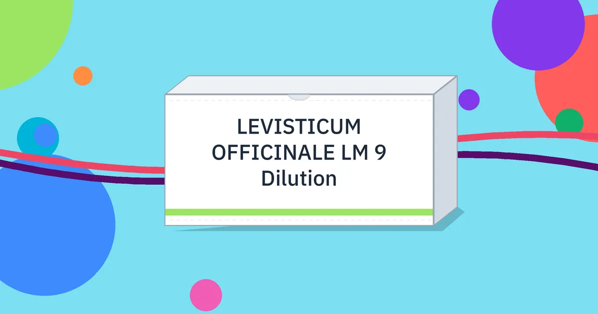 Symbolbild: Packung mit der Aufschrift LEVISTICUM OFFICINALE LM 9 Dilution (PZN 13528211) – Verfügbarkeit und Bezug in Apotheken in Frankfurt am Main