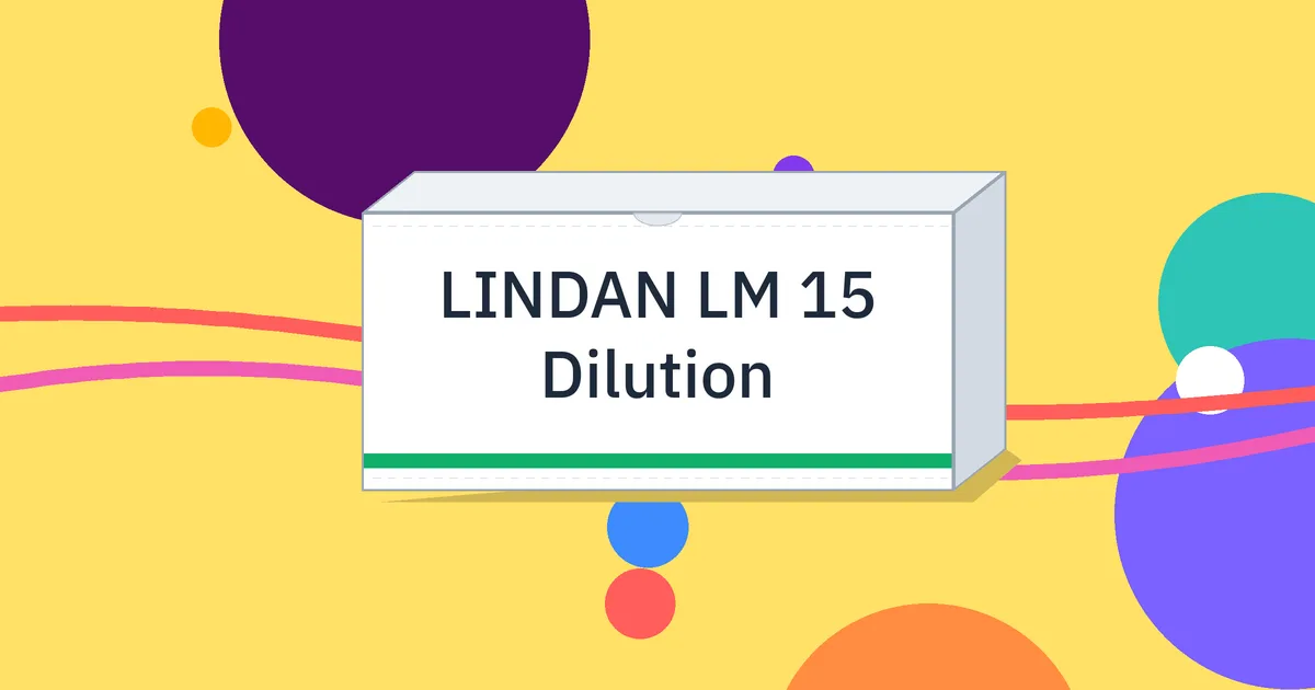 Symbolbild: Packung mit der Aufschrift LINDAN LM 15 Dilution (PZN 13529653) – Verfügbarkeit und Bezug in Apotheken in Frankfurt am Main