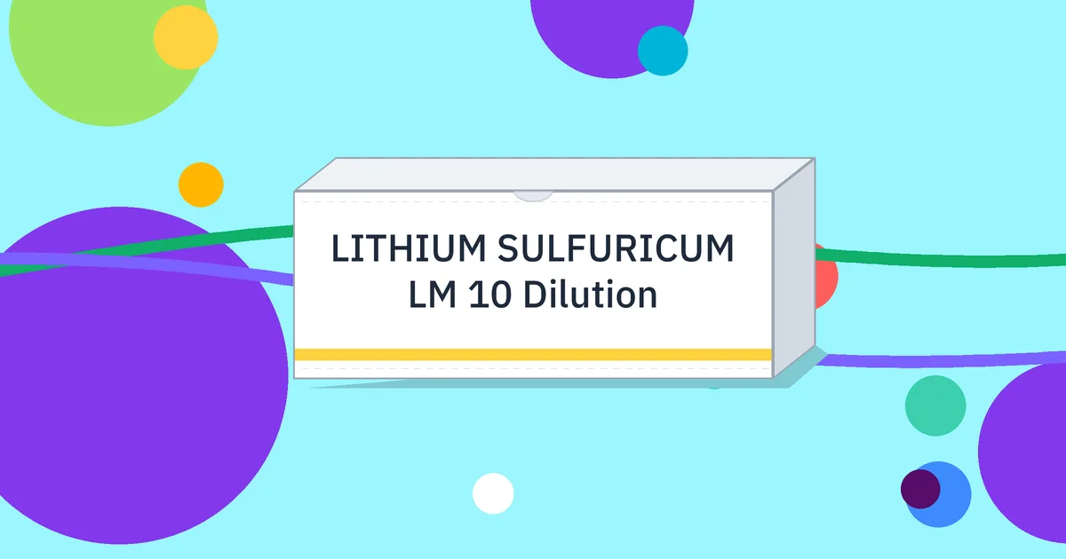 Symbolbild: Packung mit der Aufschrift LITHIUM SULFURICUM LM 10 Dilution (PZN 12932915) – Verfügbarkeit und Bezug in Apotheken in Frankfurt am Main