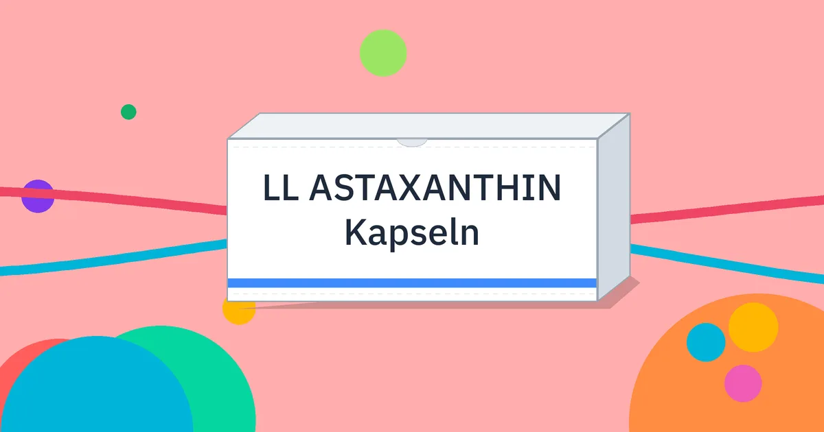 Symbolbild: Packung mit der Aufschrift LL ASTAXANTHIN Kapseln (PZN 19714357) – Verfügbarkeit und Bezug in Apotheken in Frankfurt am Main