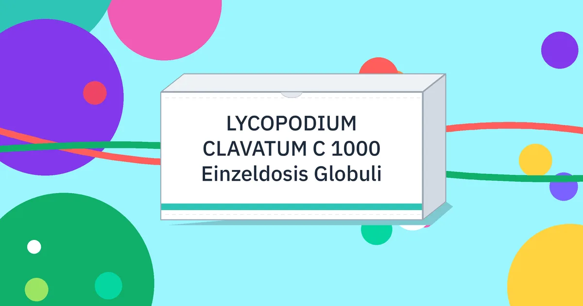 Symbolbild: Packung mit der Aufschrift LYCOPODIUM CLAVATUM C 1000 Einzeldosis Globuli (PZN 03034057) – Verfügbarkeit und Bezug in Apotheken in Frankfurt am Main