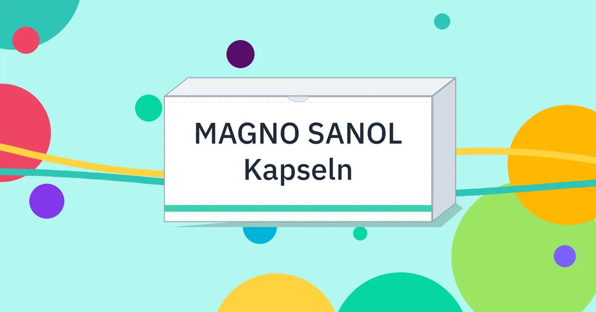 Symbolbild: Packung mit der Aufschrift MAGNO SANOL Kapseln (PZN 01834285) – Verfügbarkeit und Bezug in Apotheken in Frankfurt am Main