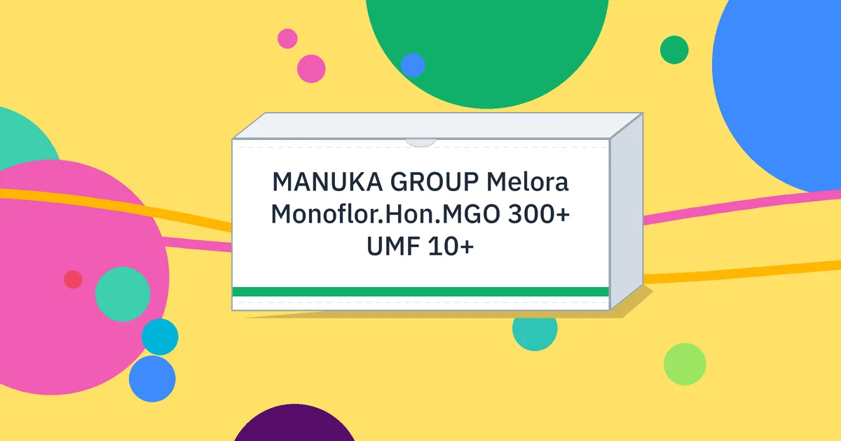 Symbolbild: Packung mit der Aufschrift MANUKA GROUP Melora Monoflor.Hon.MGO 300+ UMF 10+ (PZN 18086410) – Verfügbarkeit und Bezug in Apotheken in Frankfurt am Main