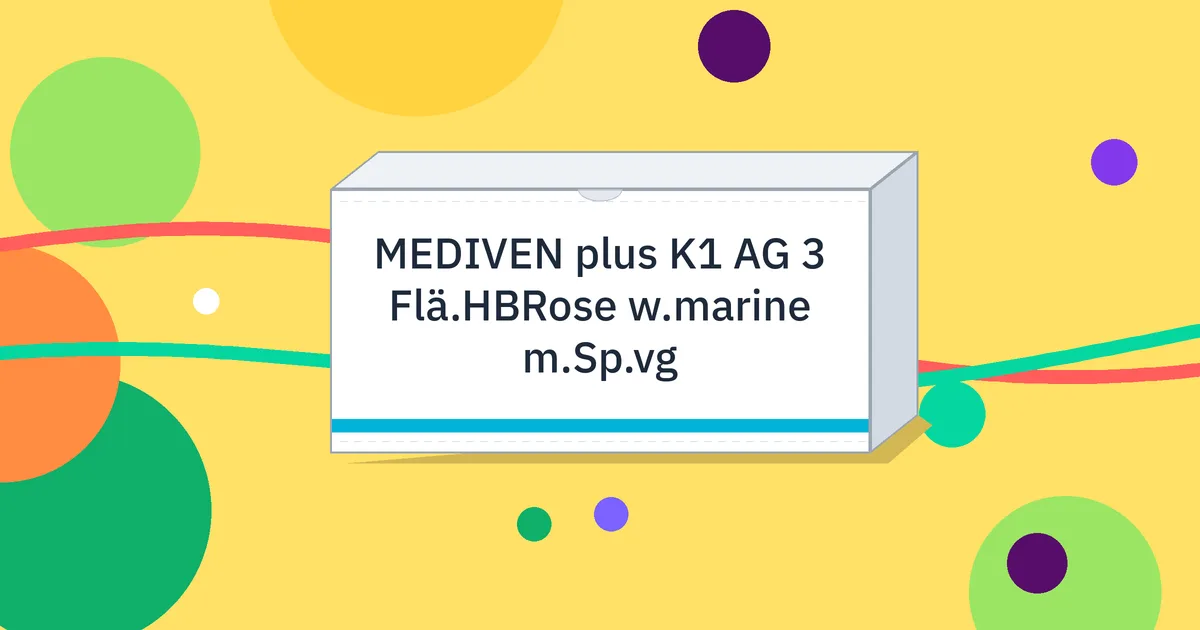 Symbolbild: Packung mit der Aufschrift MEDIVEN plus K1 AG 3 Flä.HBRose w.marine m.Sp.vg (PZN 15914697) – Verfügbarkeit und Bezug in Apotheken in Frankfurt am Main
