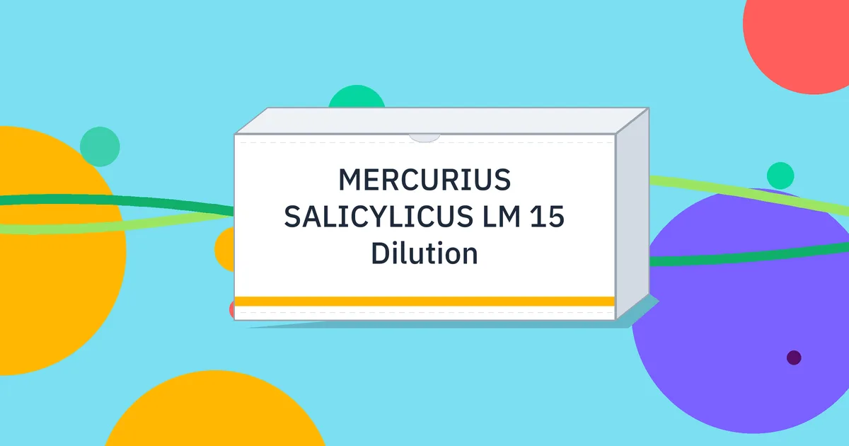 Symbolbild: Packung mit der Aufschrift MERCURIUS SALICYLICUS LM 15 Dilution (PZN 12953656) – Verfügbarkeit und Bezug in Apotheken in Frankfurt am Main