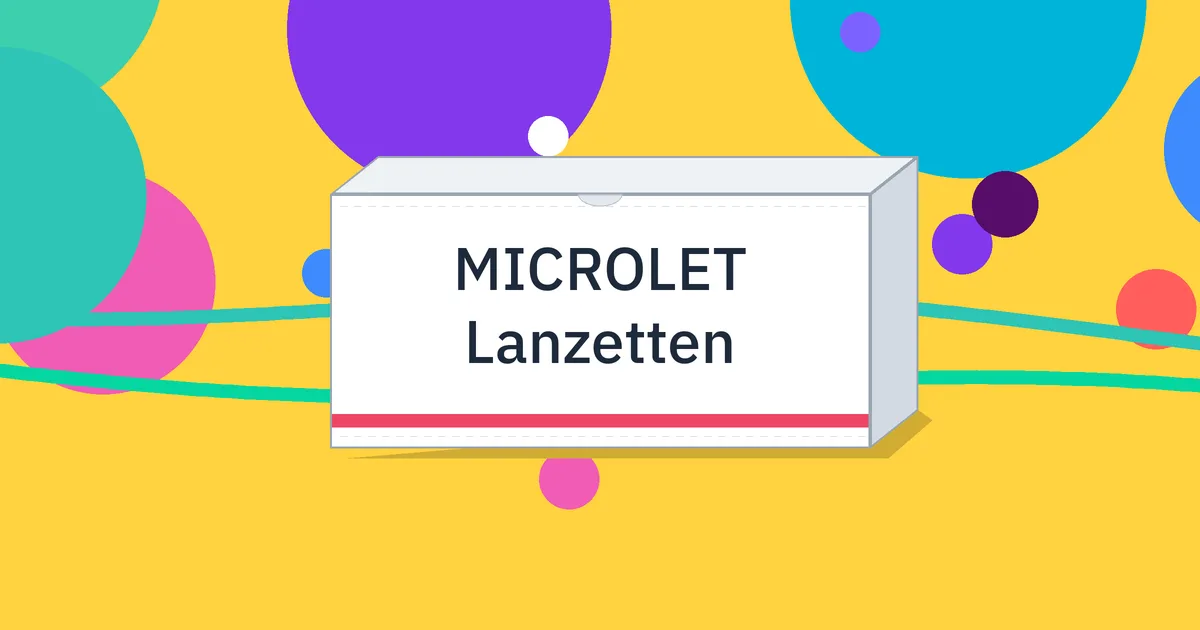 Symbolbild: Packung mit der Aufschrift MICROLET Lanzetten (PZN 01471049) – Verfügbarkeit und Bezug in Apotheken in Frankfurt am Main