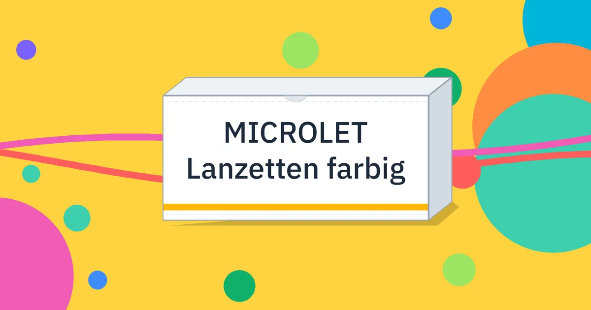 Symbolbild: Packung mit der Aufschrift MICROLET Lanzetten farbig (PZN 12414439) – Verfügbarkeit und Bezug in Apotheken in Frankfurt am Main
