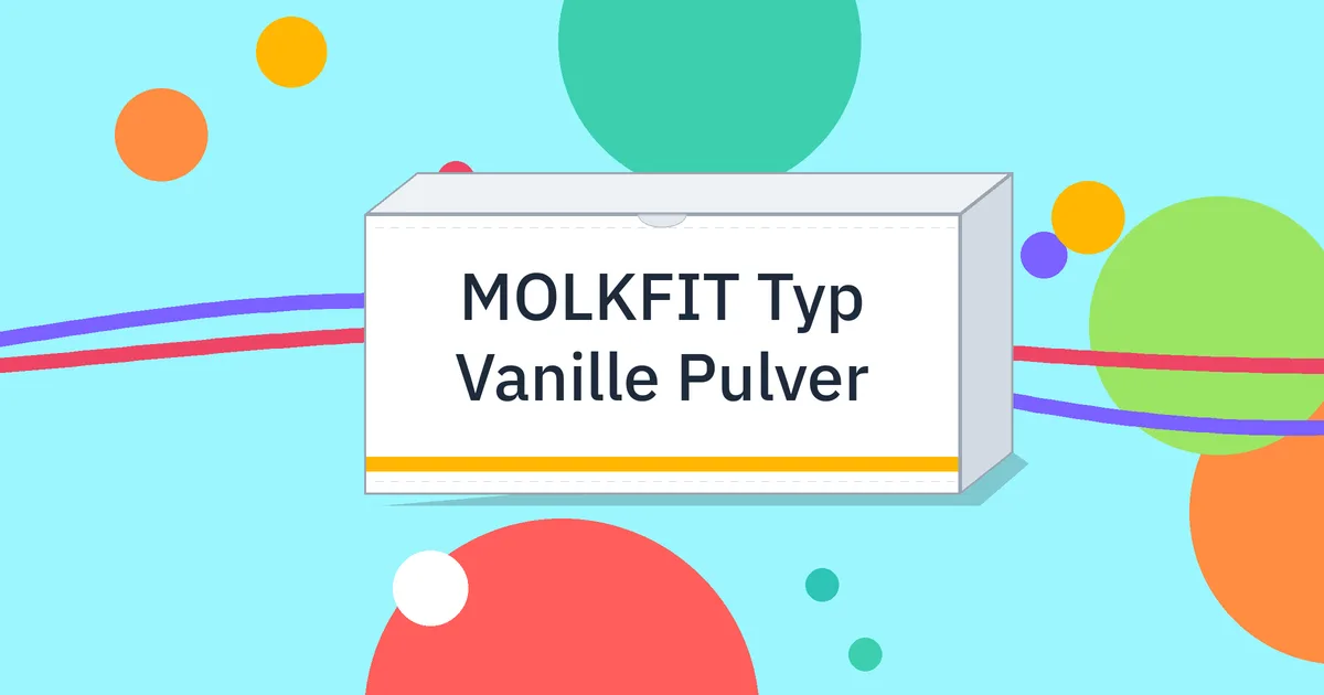 Symbolbild: Packung mit der Aufschrift MOLKFIT Typ Vanille Pulver (PZN 01086392) – Verfügbarkeit und Bezug in Apotheken in Frankfurt am Main