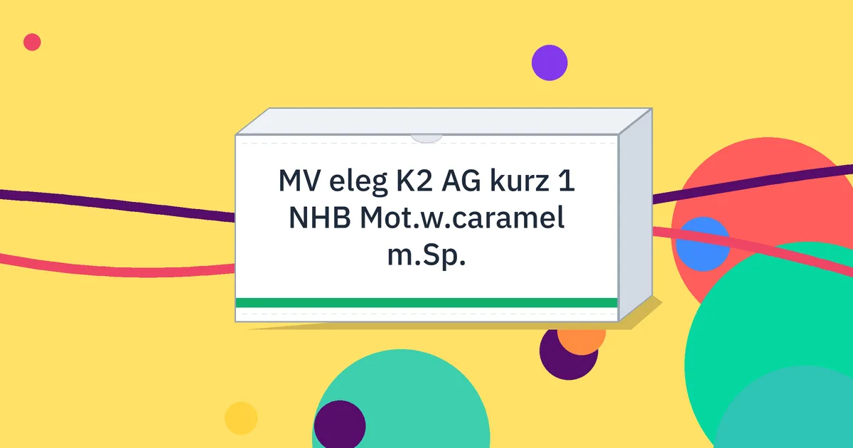 Symbolbild: Packung mit der Aufschrift MV eleg K2 AG kurz 1 NHB Mot.w.caramel m.Sp. (PZN 15713295) – Verfügbarkeit und Bezug in Apotheken in Frankfurt am Main