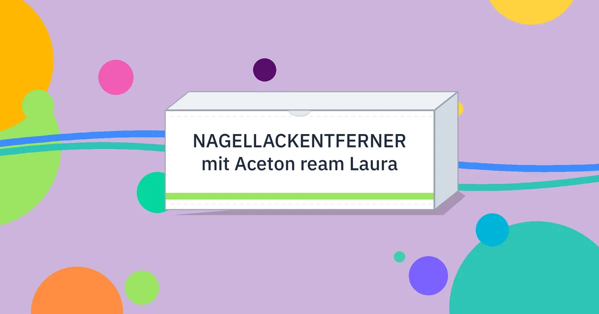 Symbolbild: Packung mit der Aufschrift NAGELLACKENTFERNER mit Aceton ream Laura (PZN 19961038) – Verfügbarkeit und Bezug in Apotheken in Frankfurt am Main