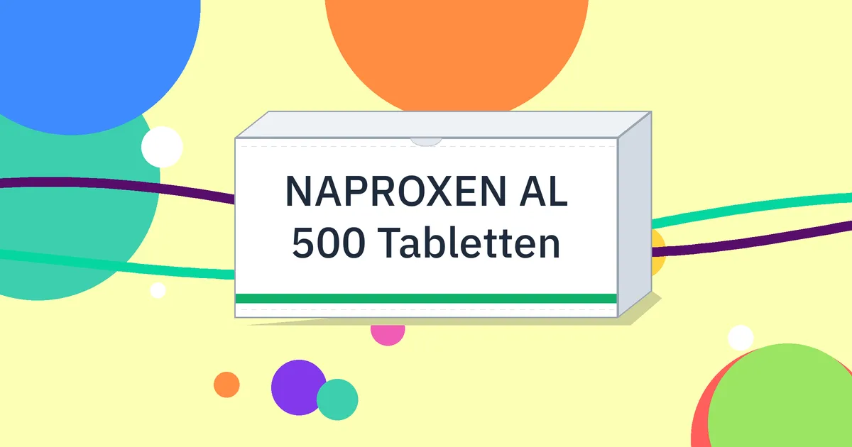 Symbolbild: Packung mit der Aufschrift NAPROXEN AL 500 Tabletten (PZN 04900373) – Verfügbarkeit und Bezug in Apotheken in Frankfurt am Main