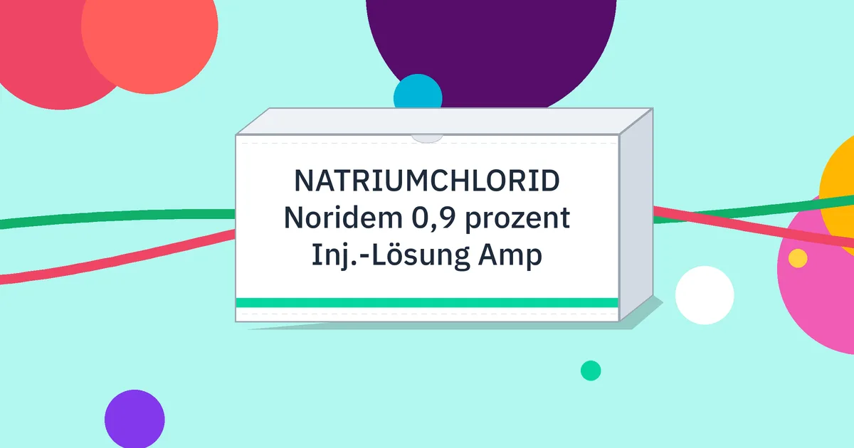 Symbolbild: Packung mit der Aufschrift NATRIUMCHLORID Noridem 0,9 prozent Inj.-Lösung Amp (PZN 16936525) – Verfügbarkeit und Bezug in Apotheken in Frankfurt am Main