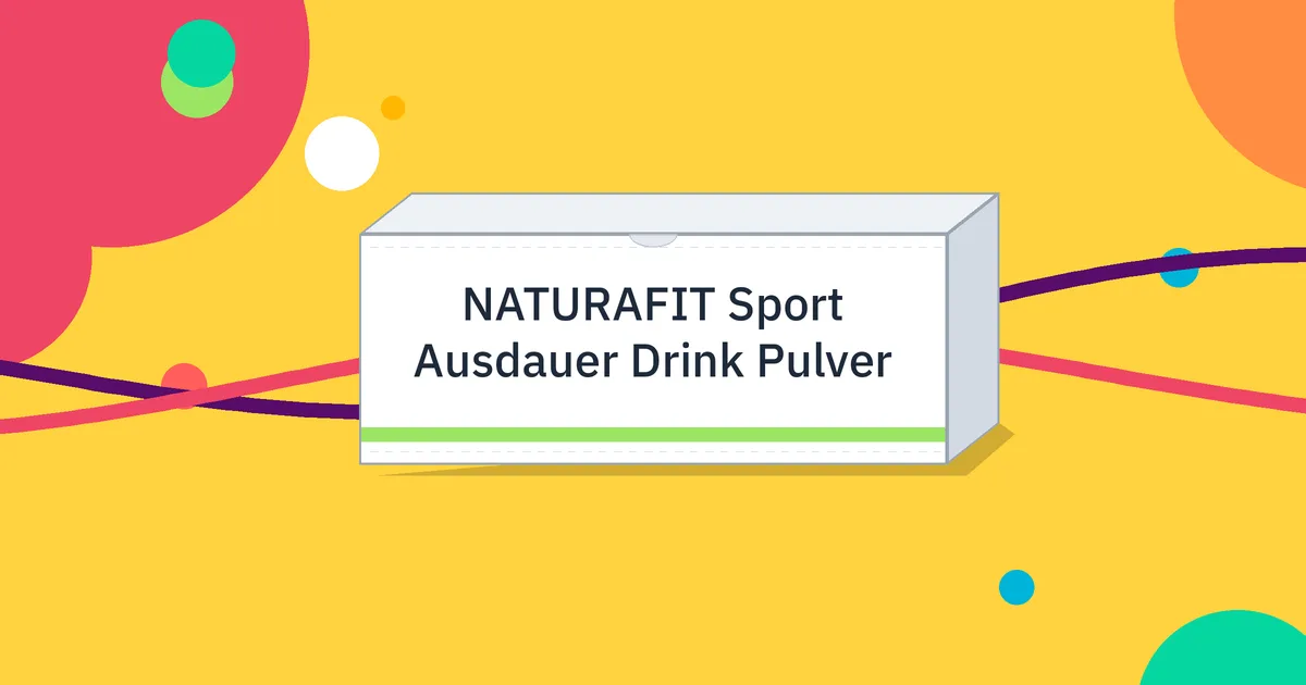 Symbolbild: Packung mit der Aufschrift NATURAFIT Sport Ausdauer Drink Pulver (PZN 18039178) – Verfügbarkeit und Bezug in Apotheken in Frankfurt am Main