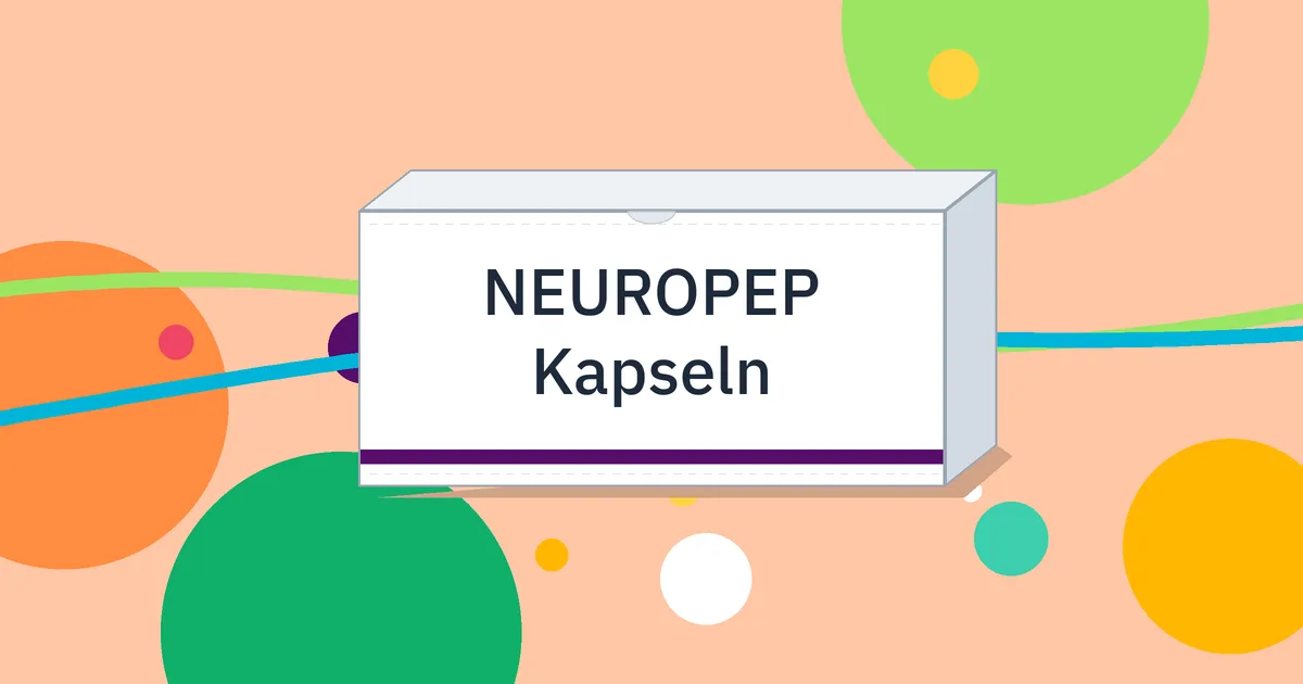 Symbolbild: Packung mit der Aufschrift NEUROPEP Kapseln (PZN 18168409) – Verfügbarkeit und Bezug in Apotheken in Frankfurt am Main