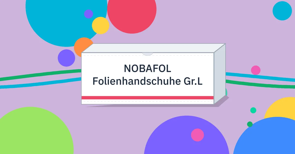 Symbolbild: Packung mit der Aufschrift NOBAFOL Folienhandschuhe Gr.L (PZN 00880194) – Verfügbarkeit und Bezug in Apotheken in Frankfurt am Main