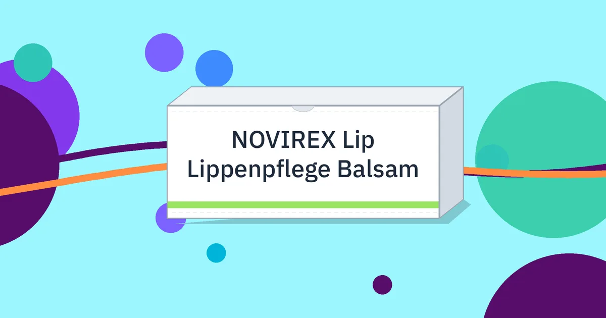 Symbolbild: Packung mit der Aufschrift NOVIREX Lip Lippenpflege Balsam (PZN 20187360) – Verfügbarkeit und Bezug in Apotheken in Frankfurt am Main