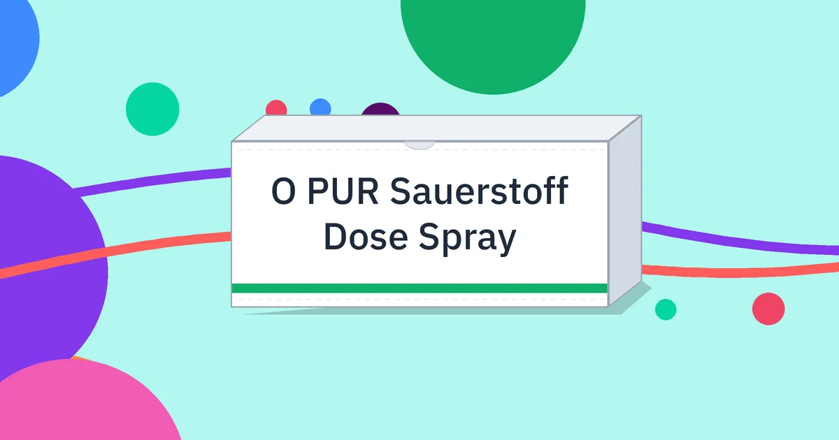 Symbolbild: Packung mit der Aufschrift O PUR Sauerstoff Dose Spray (PZN 04654661) – Verfügbarkeit und Bezug in Apotheken in Frankfurt am Main