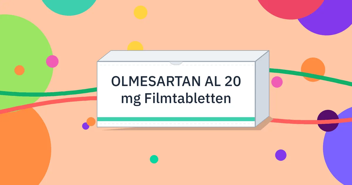 Symbolbild: Packung mit der Aufschrift OLMESARTAN AL 20 mg Filmtabletten (PZN 12572055) – Verfügbarkeit und Bezug in Apotheken in Frankfurt am Main