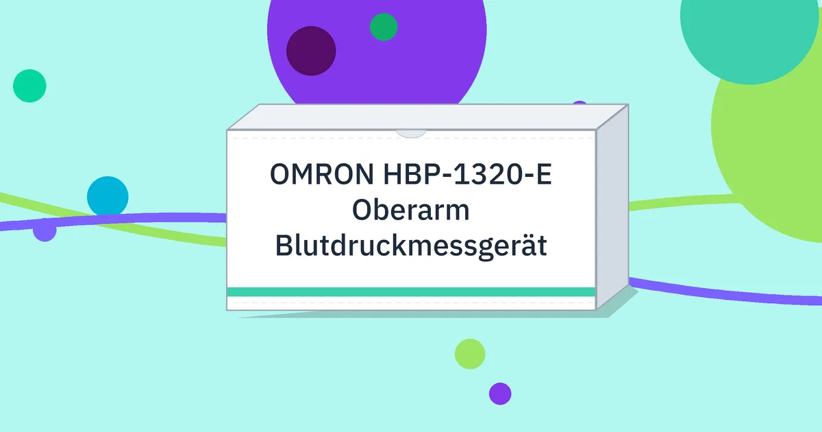 Symbolbild: Packung mit der Aufschrift OMRON HBP-1320-E Oberarm Blutdruckmessgerät (PZN 14057541) – Verfügbarkeit und Bezug in Apotheken in Frankfurt am Main