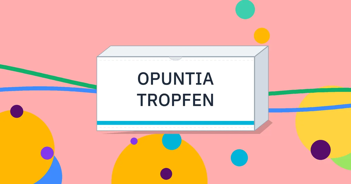 Symbolbild: Packung mit der Aufschrift OPUNTIA TROPFEN (PZN 15229487) – Verfügbarkeit und Bezug in Apotheken in Frankfurt am Main
