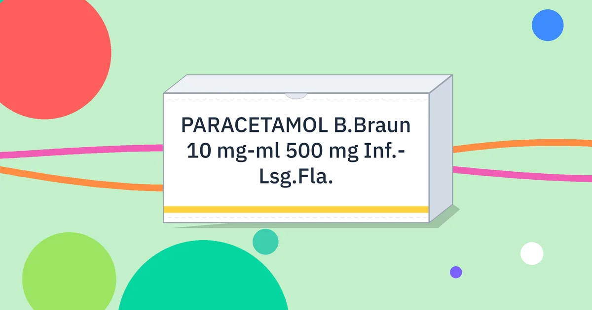 Symbolbild: Packung mit der Aufschrift PARACETAMOL B.Braun 10 mg-ml 500 mg Inf.-Lsg.Fla. (PZN 19394154) – Verfügbarkeit und Bezug in Apotheken in Frankfurt am Main