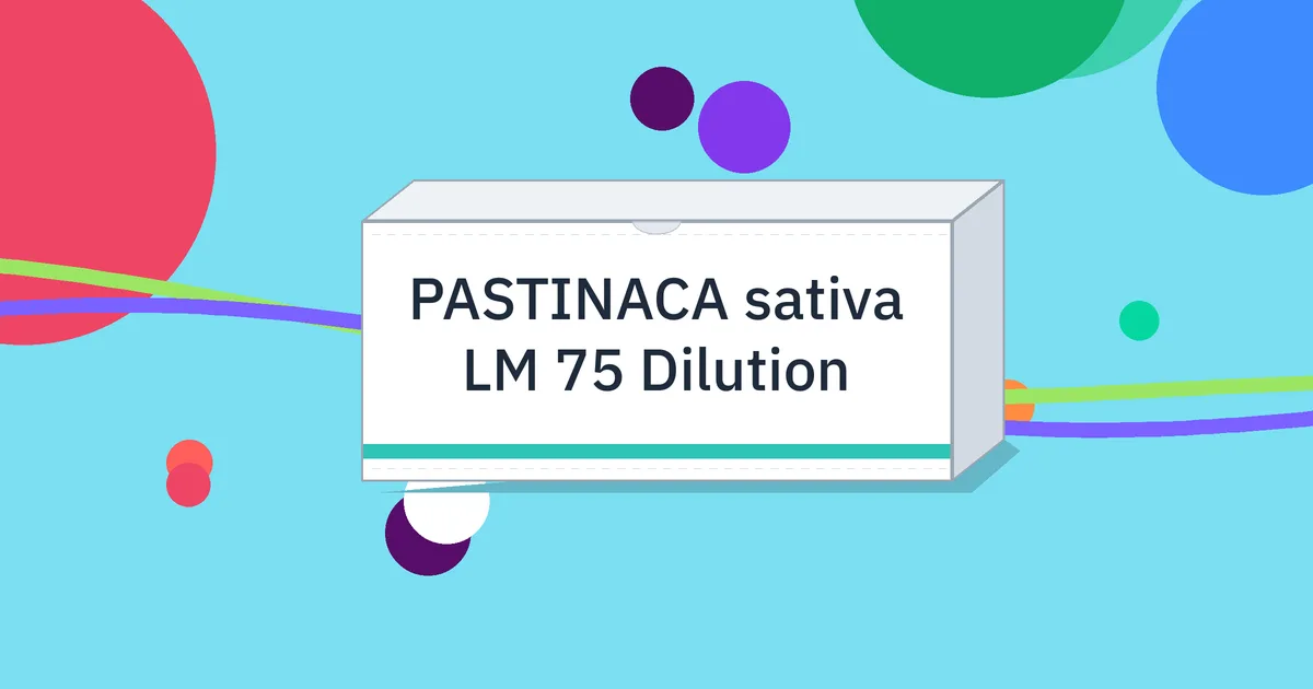 Symbolbild: Packung mit der Aufschrift PASTINACA sativa LM 75 Dilution (PZN 13632581) – Verfügbarkeit und Bezug in Apotheken in Frankfurt am Main