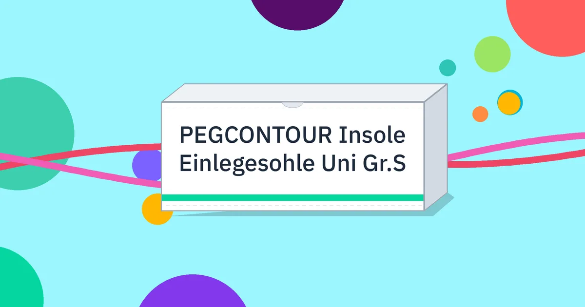 Symbolbild: Packung mit der Aufschrift PEGCONTOUR Insole Einlegesohle Uni Gr.S (PZN 17531865) – Verfügbarkeit und Bezug in Apotheken in Frankfurt am Main