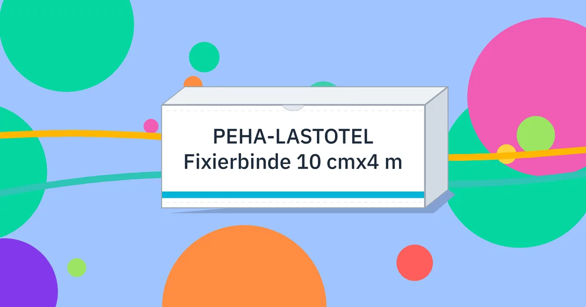 Symbolbild: Packung mit der Aufschrift PEHA-LASTOTEL Fixierbinde 10 cmx4 m (PZN 12367409) – Verfügbarkeit und Bezug in Apotheken in Frankfurt am Main
