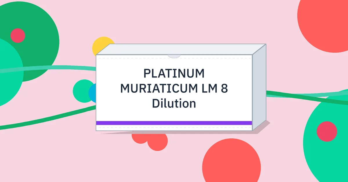 Symbolbild: Packung mit der Aufschrift PLATINUM MURIATICUM LM 8 Dilution (PZN 13648004) – Verfügbarkeit und Bezug in Apotheken in Frankfurt am Main