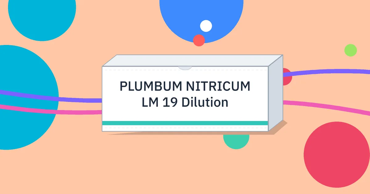 Symbolbild: Packung mit der Aufschrift PLUMBUM NITRICUM LM 19 Dilution (PZN 13042106) – Verfügbarkeit und Bezug in Apotheken in Frankfurt am Main