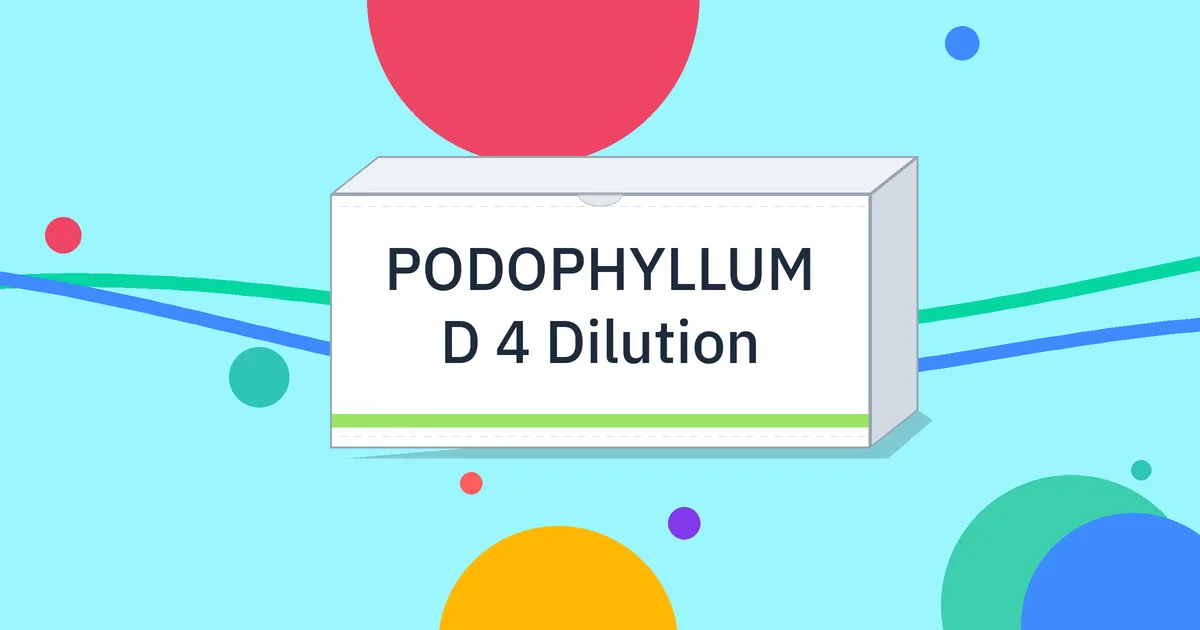 Symbolbild: Packung mit der Aufschrift PODOPHYLLUM D 4 Dilution (PZN 02122204) – Verfügbarkeit und Bezug in Apotheken in Frankfurt am Main