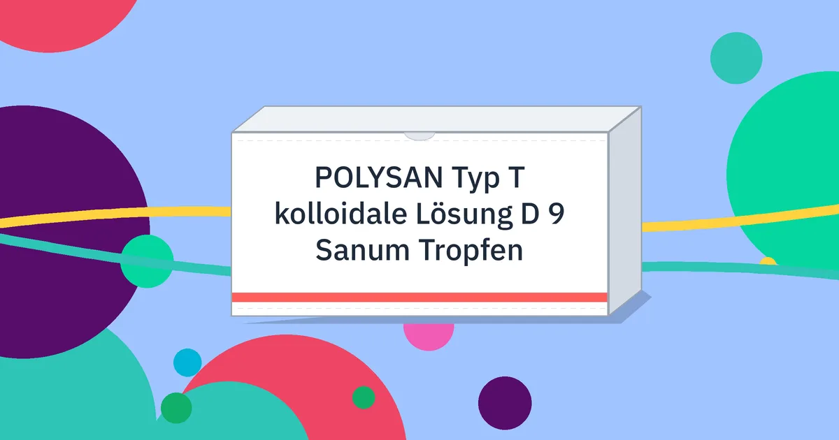 Symbolbild: Packung mit der Aufschrift POLYSAN Typ T kolloidale Lösung D 9 Sanum Tropfen (PZN 03190811) – Verfügbarkeit und Bezug in Apotheken in Frankfurt am Main