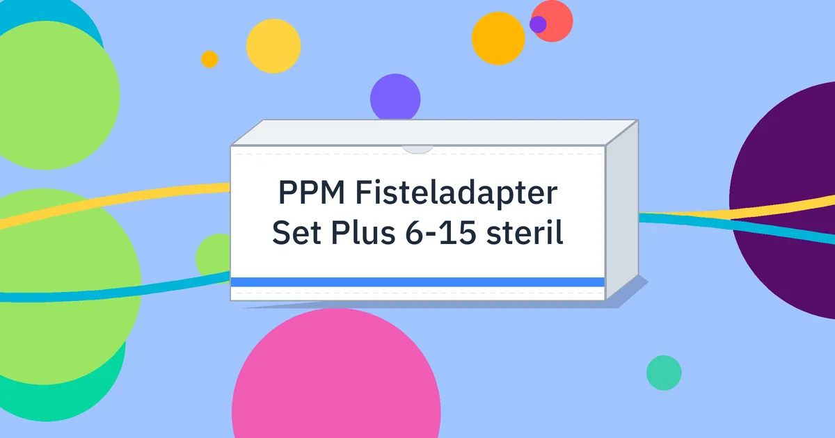 Symbolbild: Packung mit der Aufschrift PPM Fisteladapter Set Plus 6-15 steril (PZN 08930069) – Verfügbarkeit und Bezug in Apotheken in Frankfurt am Main