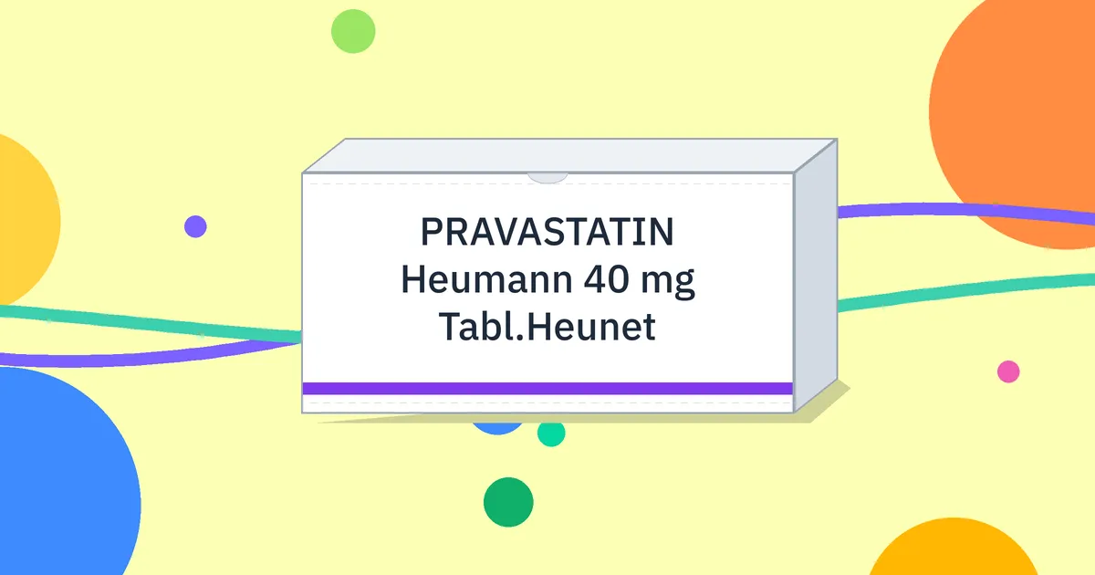 Symbolbild: Packung mit der Aufschrift PRAVASTATIN Heumann 40 mg Tabl.Heunet (PZN 06100139) – Verfügbarkeit und Bezug in Apotheken in Frankfurt am Main